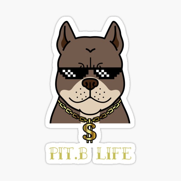 "Pit.B Life, PitBull Owner Gift" Sticker for Sale by SerenaBliss ...