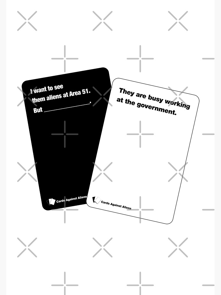 "Area 51: Card Against Aliens" Poster by artsylab | Redbubble