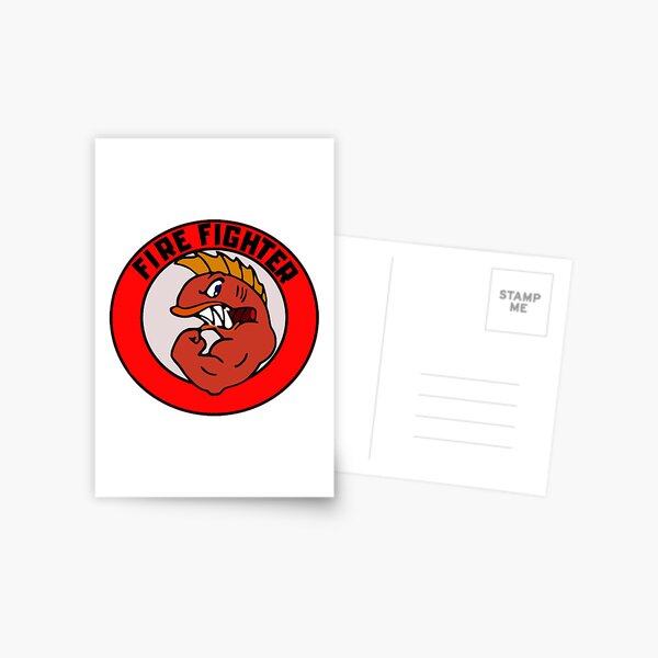"Fire fighter - hell fish Simpsons logo" Postcard by WeMadeOurWorld ...