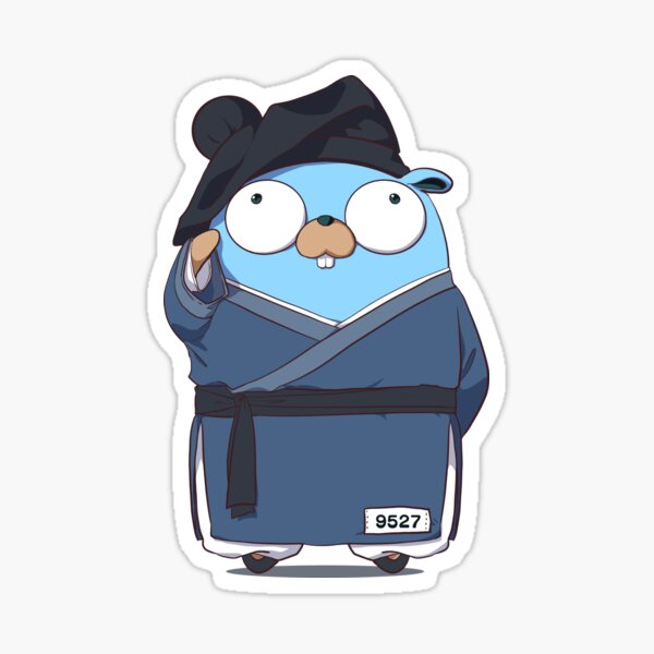 "Golang Gopher Go 9527" Sticker for Sale by clgtart | Redbubble