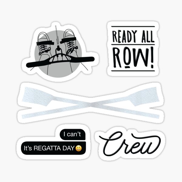 "Black Watercolor Rowing Sticker Pack" Sticker for Sale by The-Goods ...
