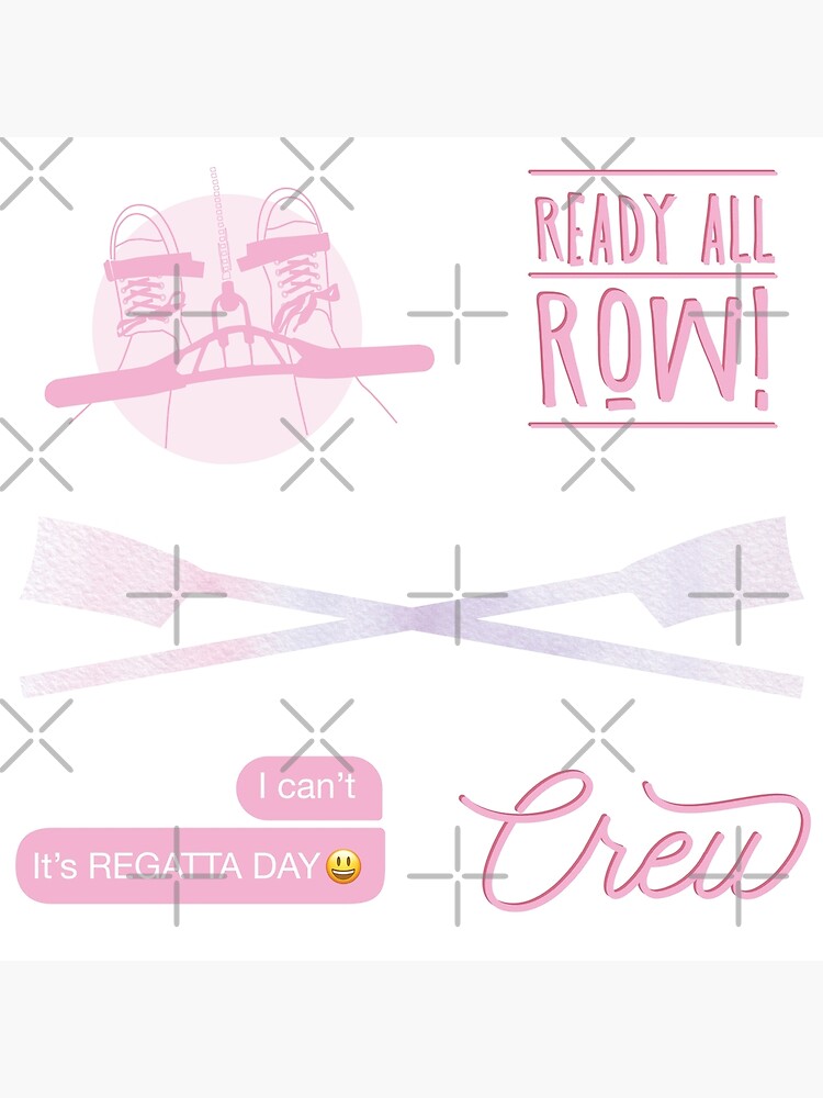 "Pink Watercolor Rowing Sticker Pack" Poster for Sale by The-Goods ...