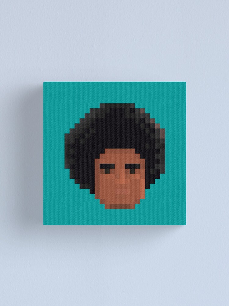 "Afro Pixel" Canvas Print for Sale by pixelfaces | Redbubble