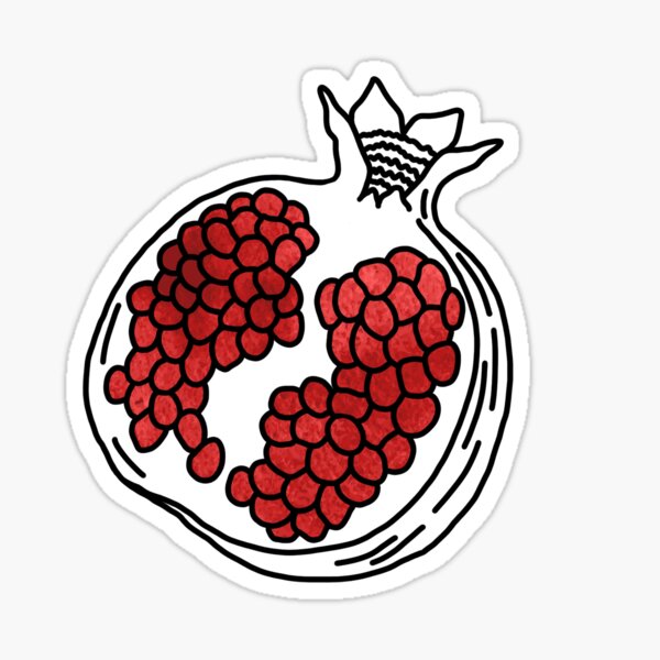 "Pomegranate" Sticker for Sale by Sydni0216 | Redbubble