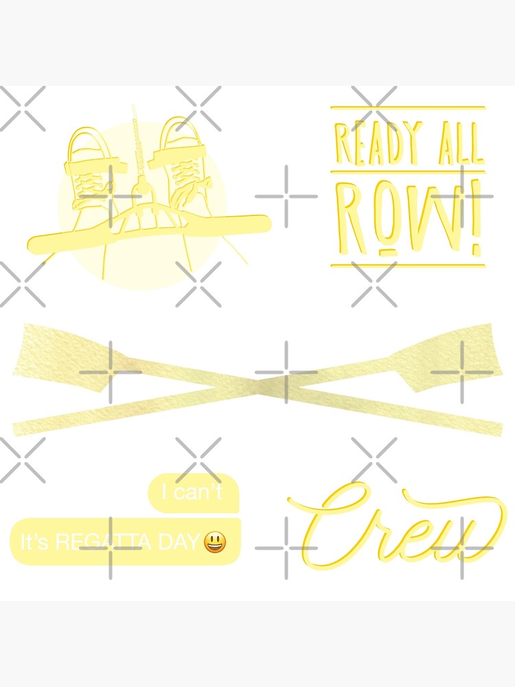 "Light Yellow Watercolor Rowing Sticker Pack" Art Print by The-Goods ...