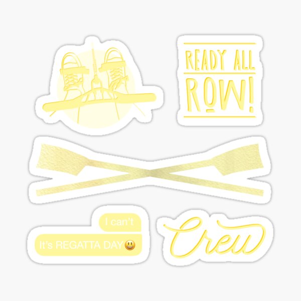 "Light Yellow Watercolor Rowing Sticker Pack" Sticker by The-Goods ...