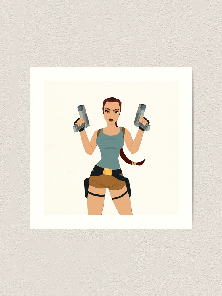 "Paper Lara Croft" Art Print for Sale by RikDrawsThings | Redbubble