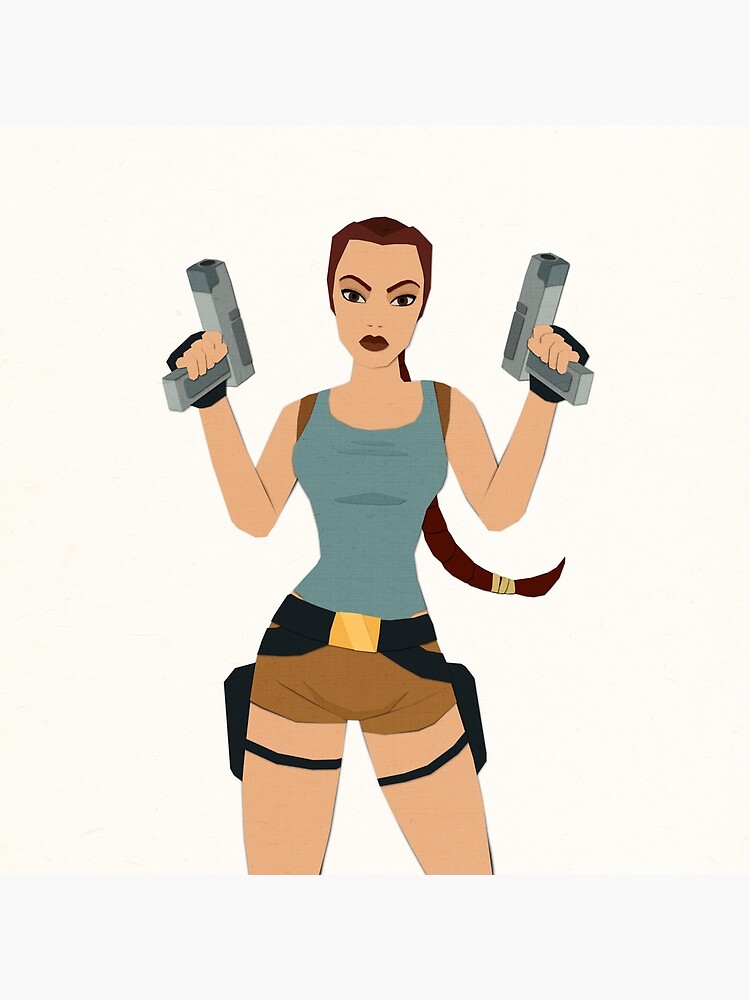 "Paper Lara Croft" Art Print for Sale by RikDrawsThings | Redbubble