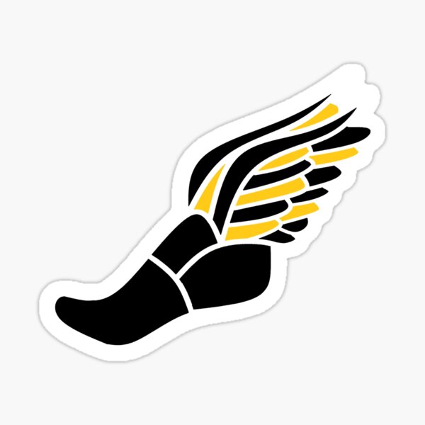 "Black and Yellow Track Symbol" Sticker for Sale by MaddieandRenee ...