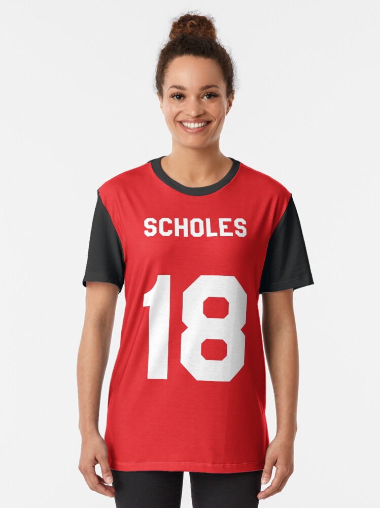 "Scholes Number 18 Shirt" Graphic T-Shirt for Sale by FootballArcade ...