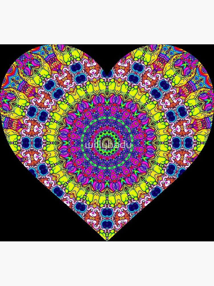 "Cosmic Snails Trippy Blacklight Rave Heart" Poster for Sale by ...