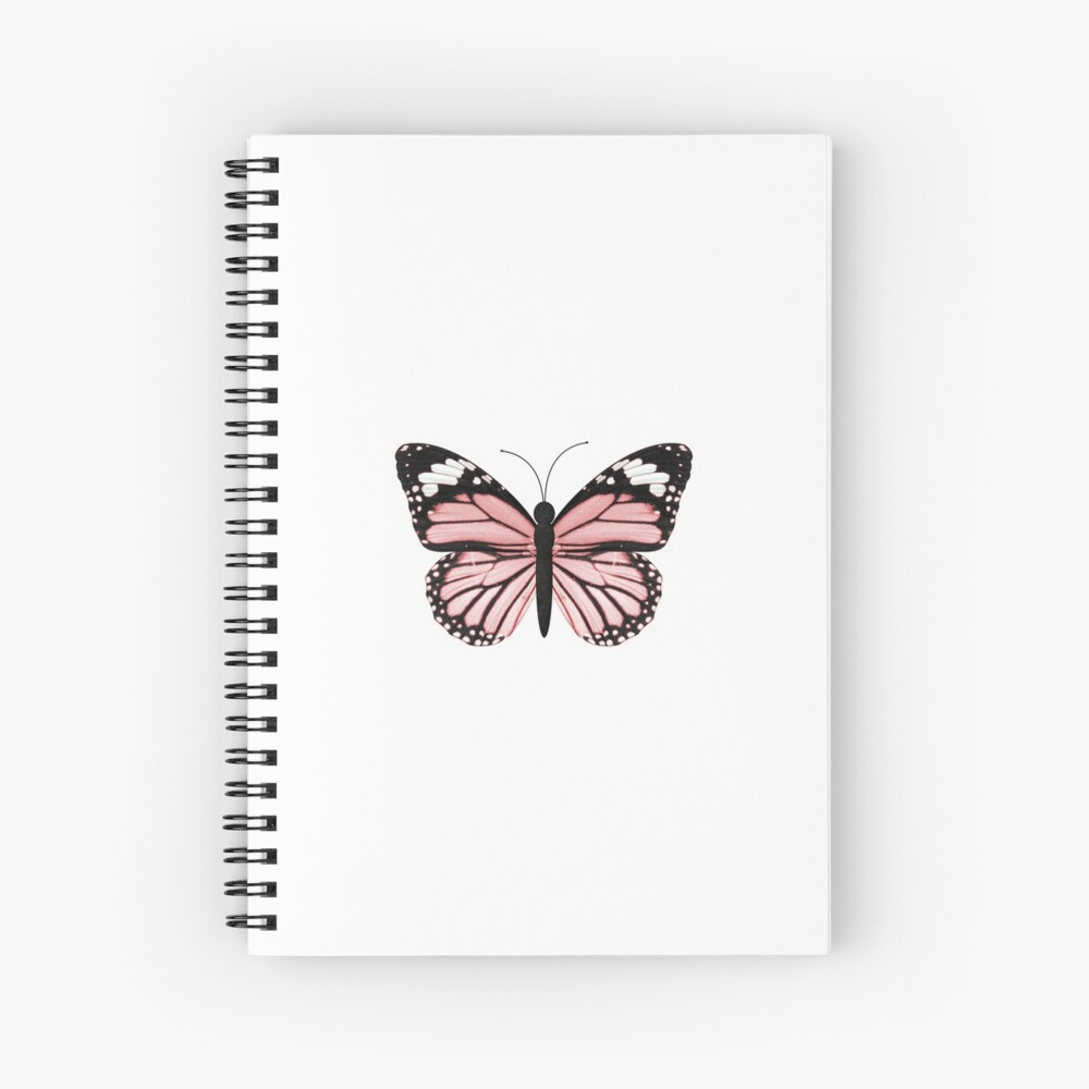 "Light Pink Butterfly " Spiral Notebook for Sale by EmmaGSheehan ...