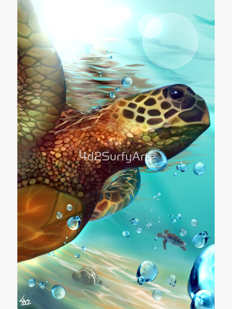 "TURTLE TO RAS" Sticker for Sale by 4d2SurfyArte | Redbubble