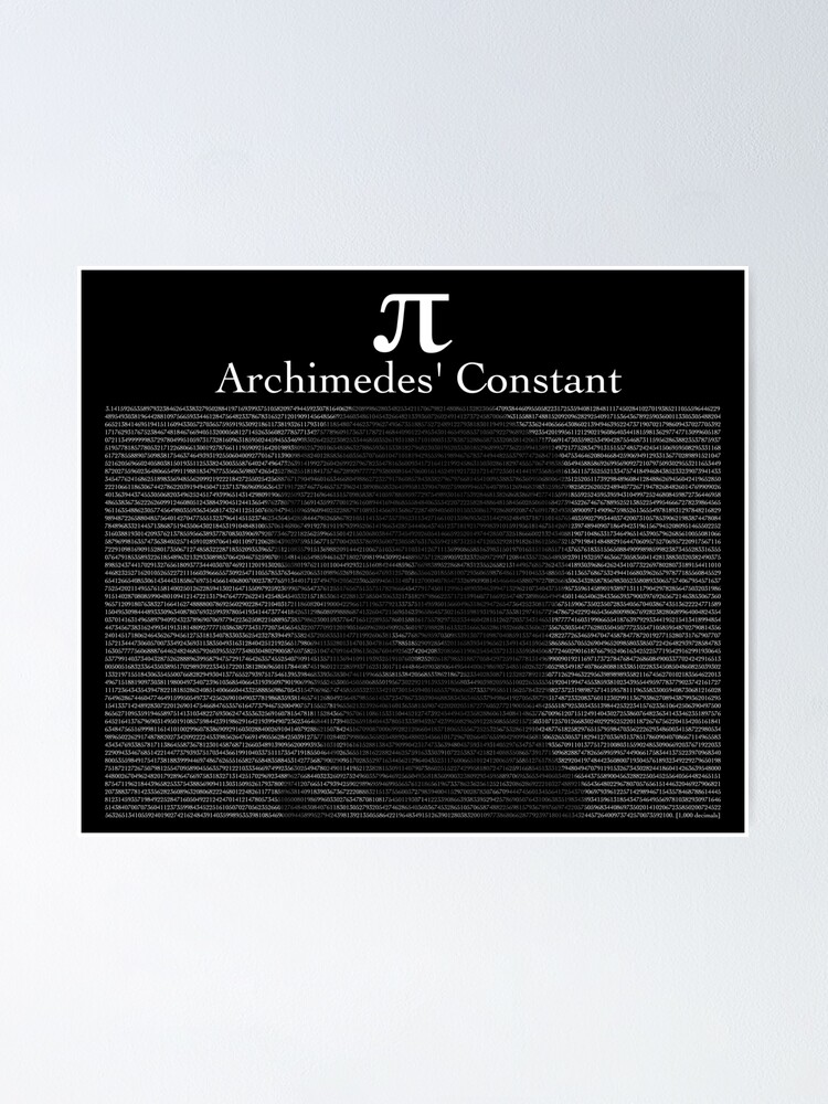 "Pi | π | Archimedes' constant" Poster for Sale by andyrenard | Redbubble