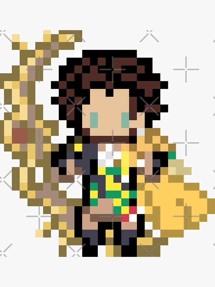 "Fire Emblem Three Houses Pixel Claude (Timeskip) Sticker" Sticker for ...