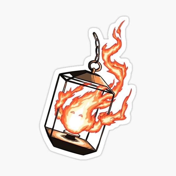 "Tiny Fire Elemental" Sticker for Sale by Cyanoferret | Redbubble