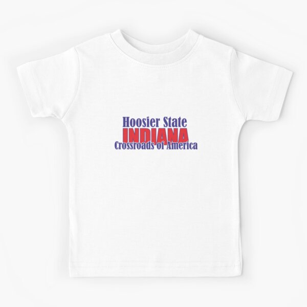 "State of Indiana, nickname of Indiana, Motto of Indiana" Kids T-Shirt ...