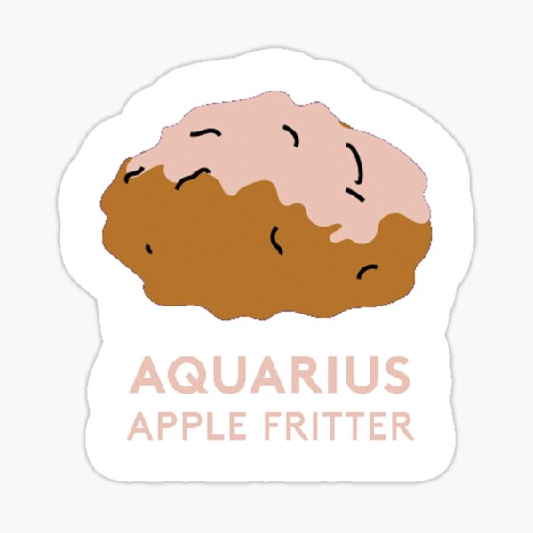 "Aquarius Zodiac Sign: Apple Fritter" Sticker for Sale by LoweKeyDesign ...