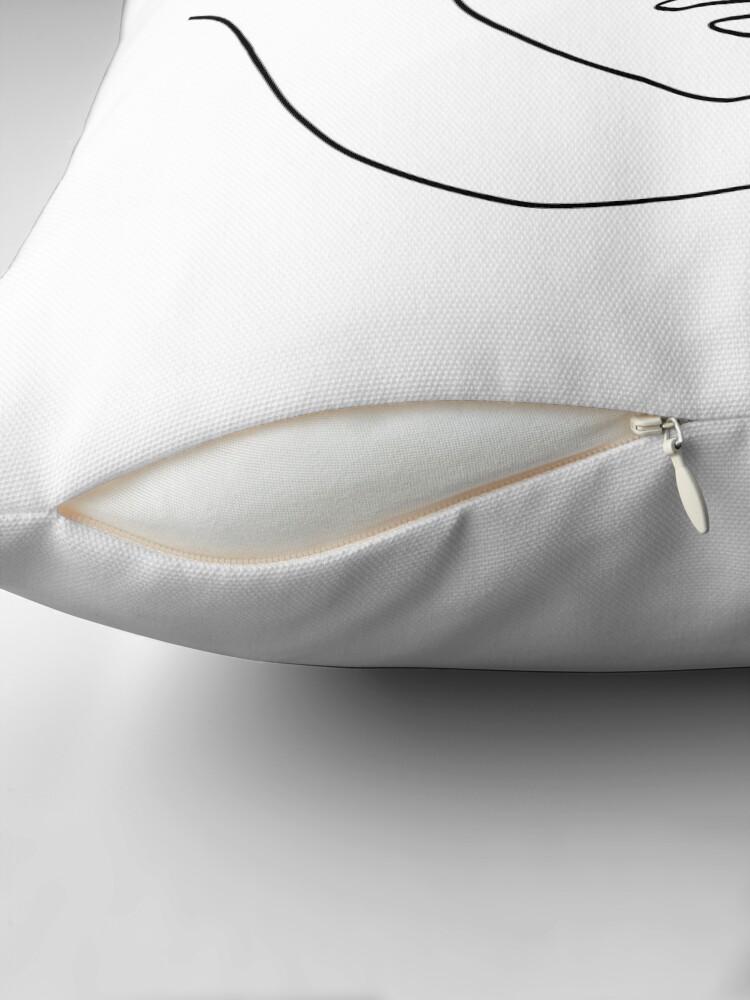 "Abstract Face - One Line Art" Pillow for Sale by TheRedFinch | Redbubble