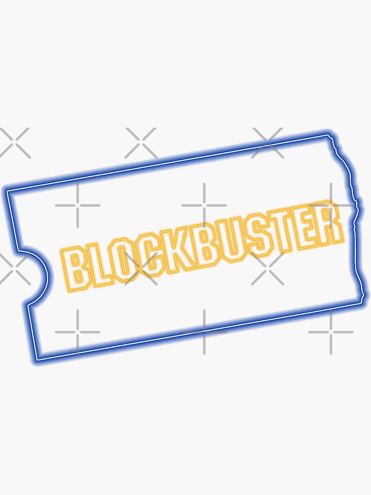 "Blockbuster Neon Logo" Sticker for Sale by SenorFiredude | Redbubble