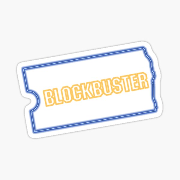 "Blockbuster Neon Logo" Sticker for Sale by SenorFiredude | Redbubble