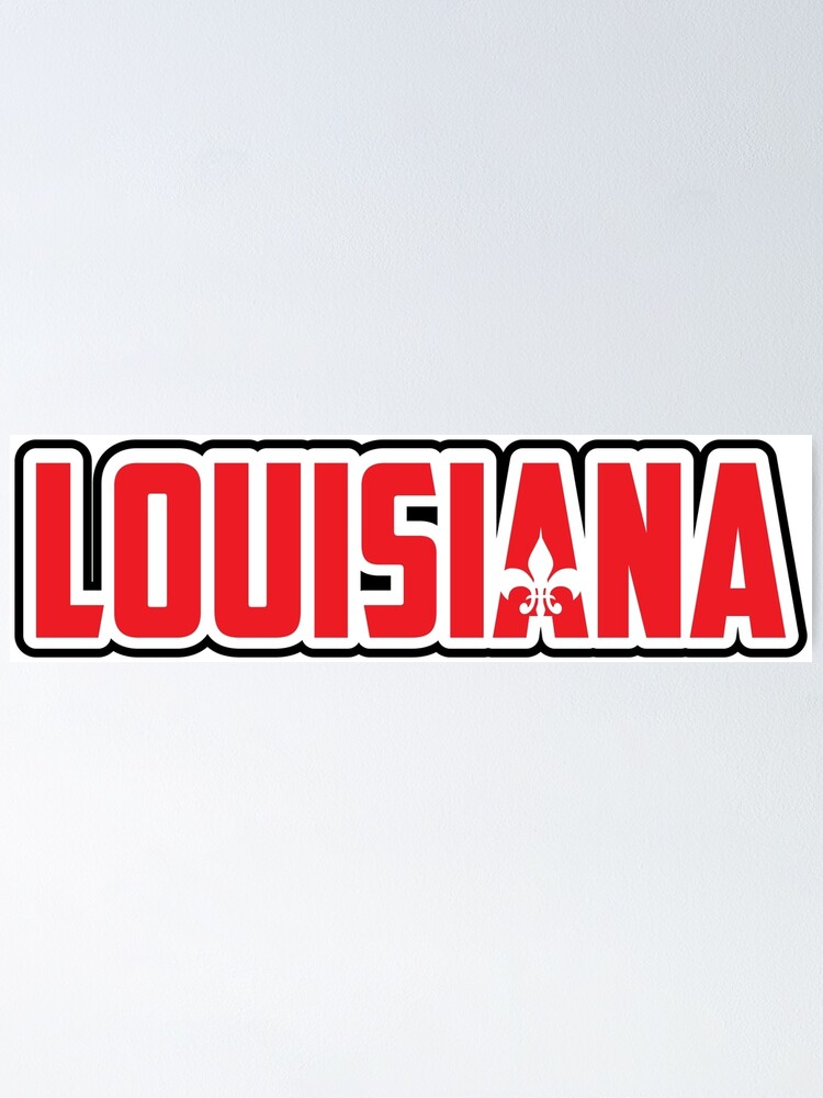 "Louisiana Fleur De Lis Red & Black" Poster by BL3Designco | Redbubble