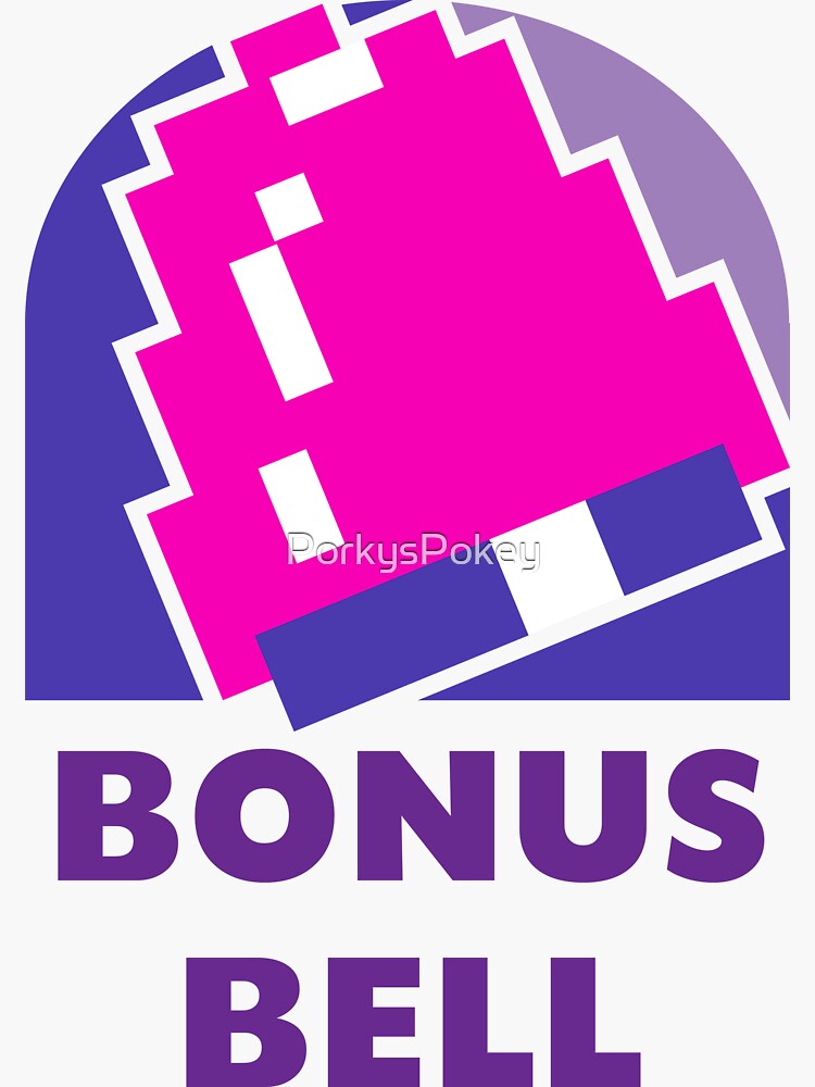 "Bonus Bell" Sticker for Sale by PorkysPokey | Redbubble