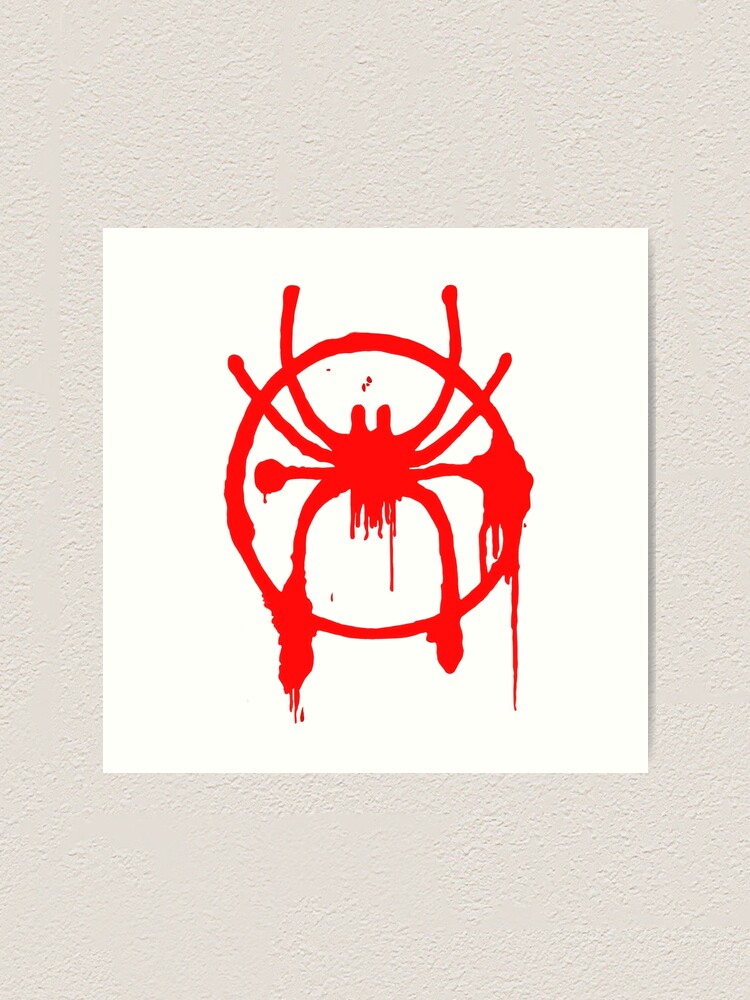 "Into the spider verse symbol miles morales" Art Print for Sale by ...