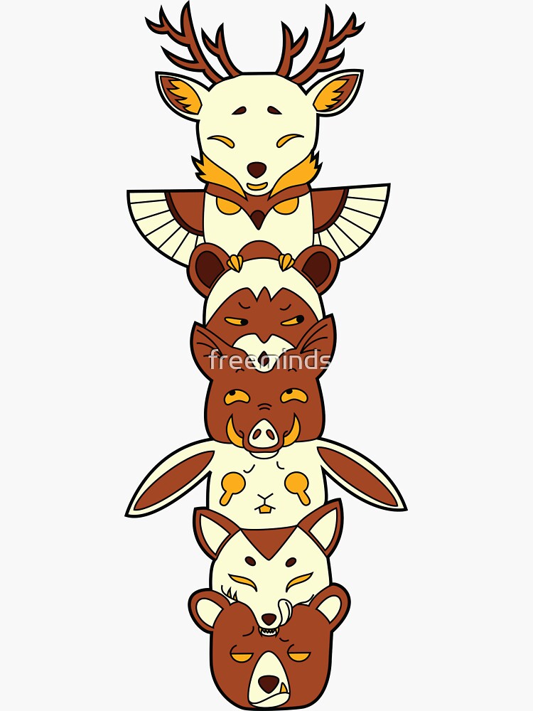 "Totem" Sticker by freeminds | Redbubble