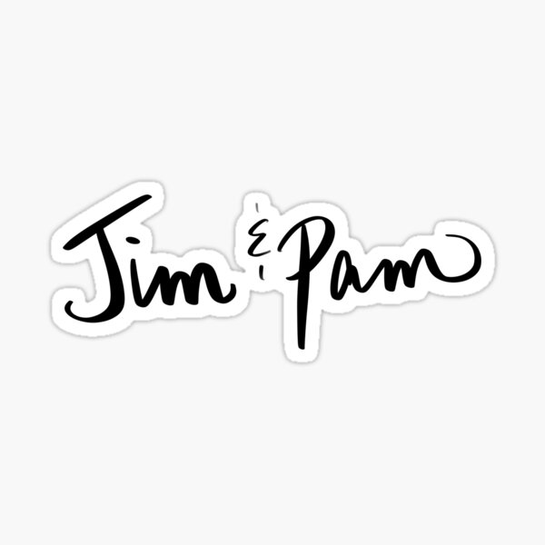 "Jim and pam" Sticker for Sale by mariahflan | Redbubble
