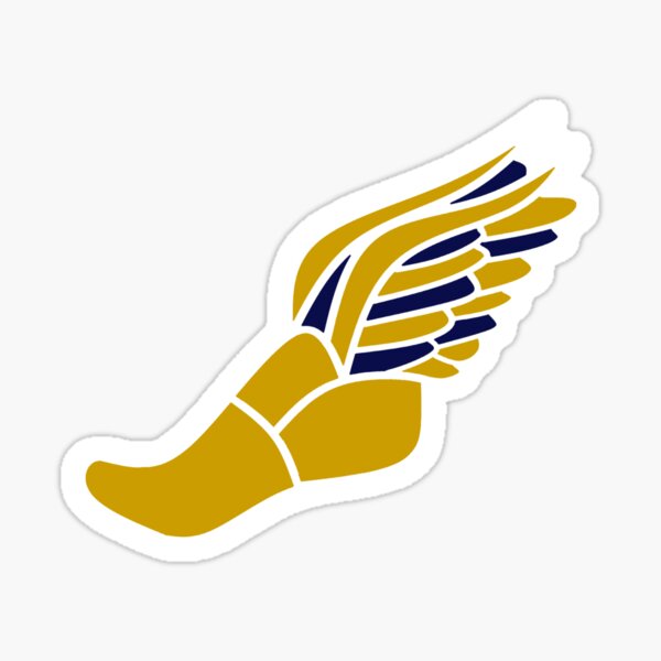 "Blue and Gold Track Symbol" Sticker by MaddieandRenee | Redbubble