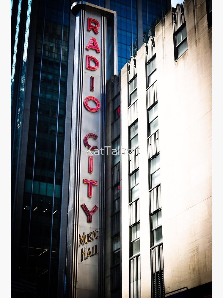 "Radio City Sign" Art Board Print for Sale by KatTalbolt | Redbubble
