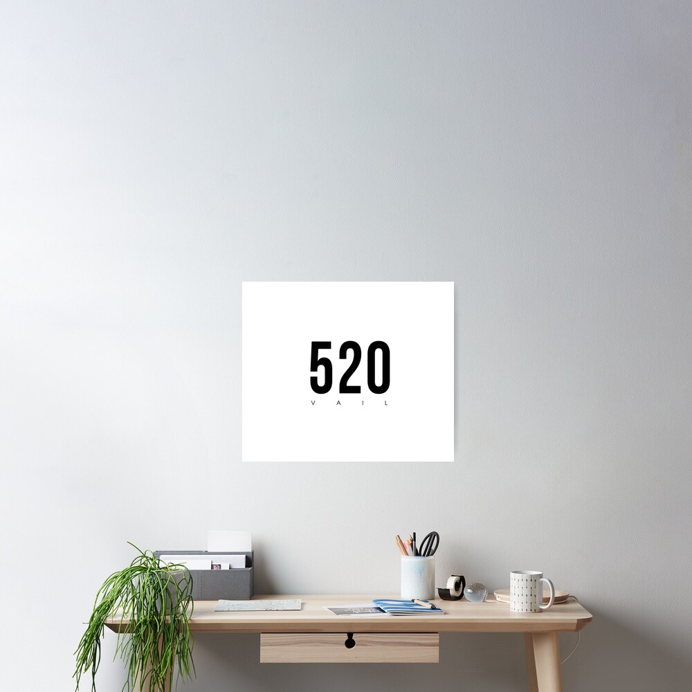 "Vail, AZ- 520 Area Code" Poster by CartoCreative | Redbubble