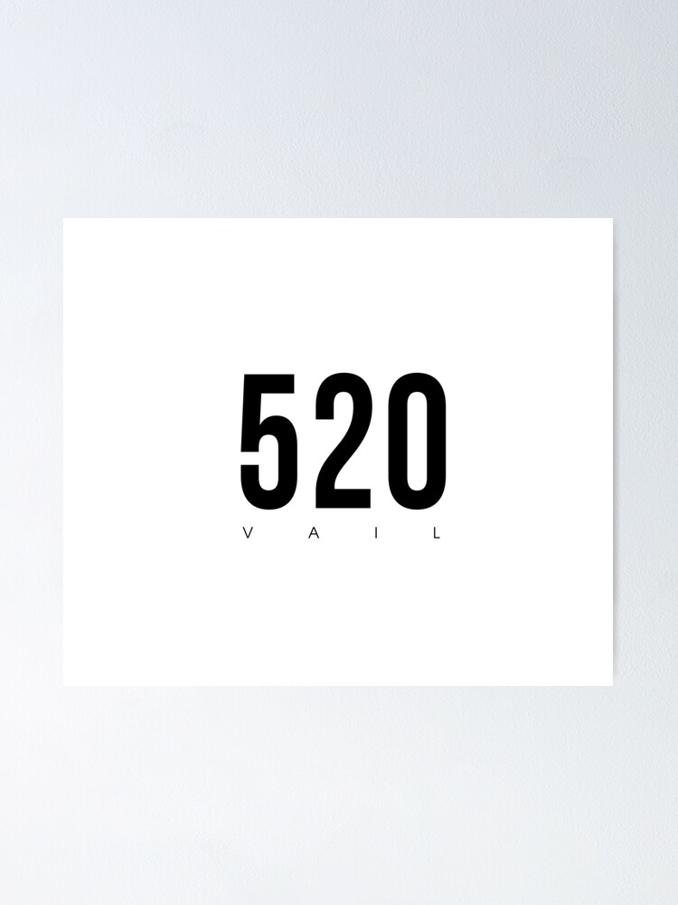 "Vail, AZ- 520 Area Code" Poster by CartoCreative | Redbubble