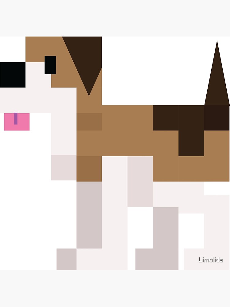 Póster «Lindo 8bit mascota beagle perro ilustración vectorial.» de ...