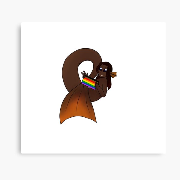 "Poc Gay Mermaid" Canvas Print by RoseBudsInk | Redbubble