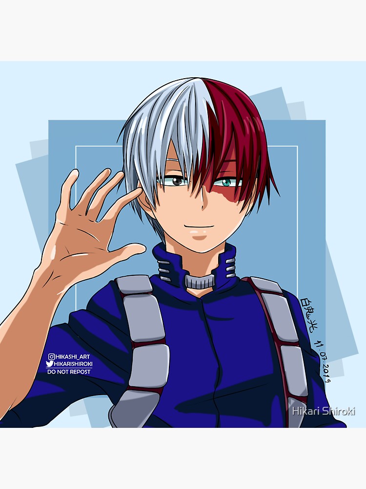 "Todoroki smile" Sticker for Sale by hikarishiroki | Redbubble