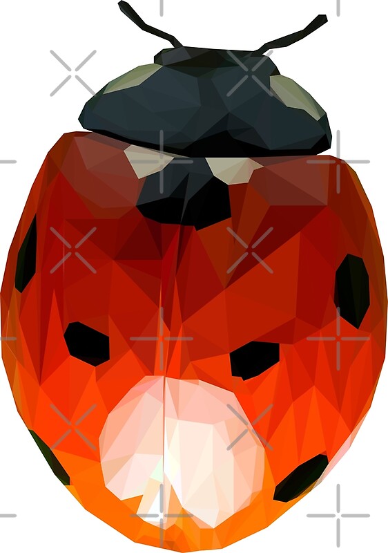 "Low poly lady bug" by ErinFCampbell | Redbubble