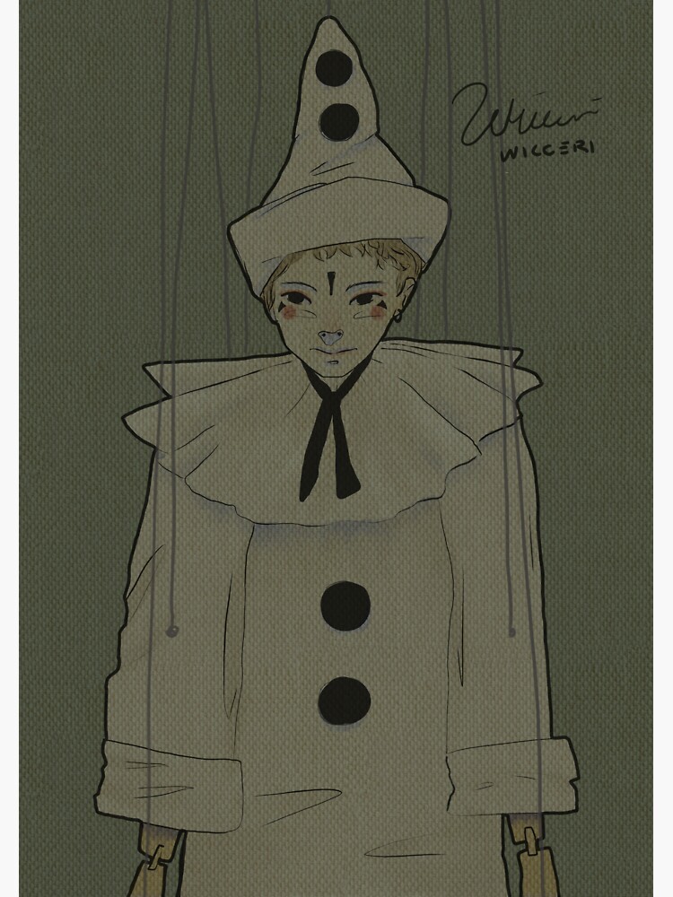 "PIERROT - Design" Sticker by wicceri | Redbubble