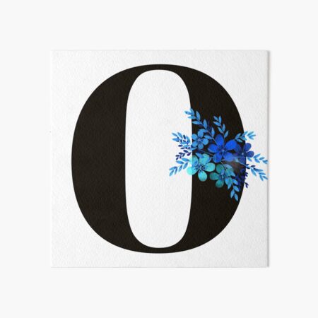 "letter o blue floral" Art Board Print by atevern | Redbubble