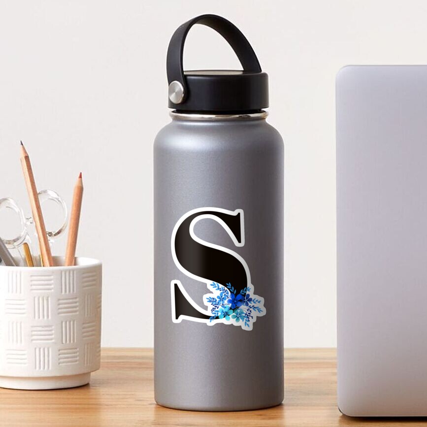 "letter s blue floral" Sticker by atevern | Redbubble