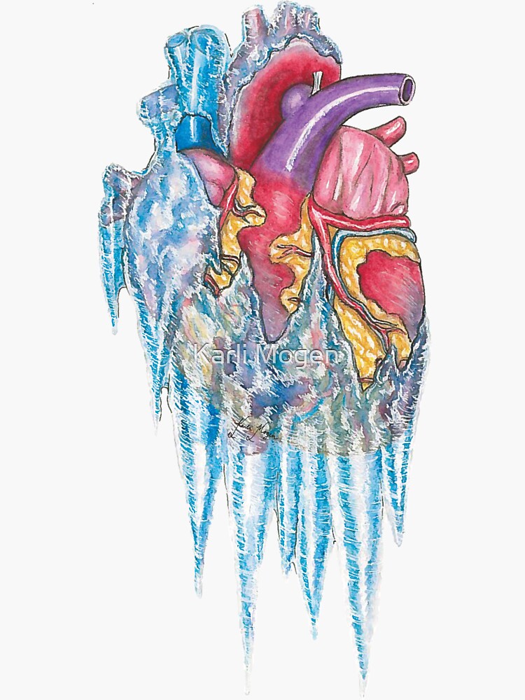 "Cold Hearted" Sticker by KMogen5 | Redbubble