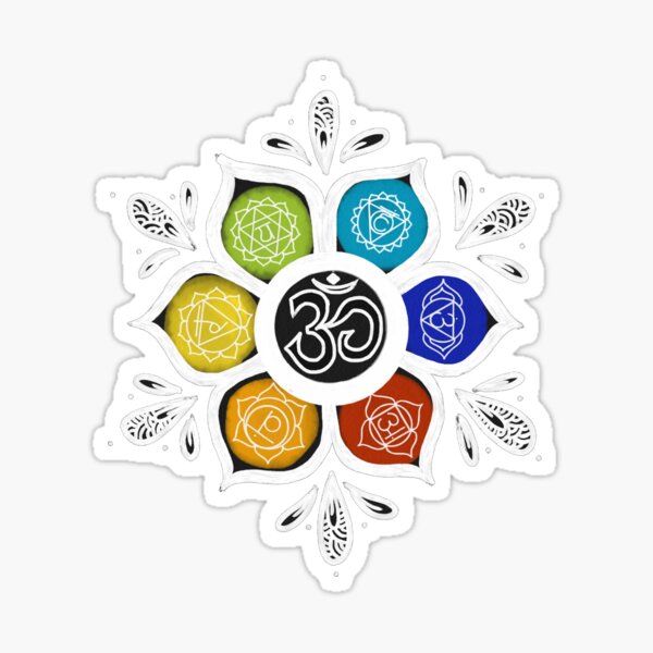 "7 Chakras " Sticker for Sale by Rudravi | Redbubble