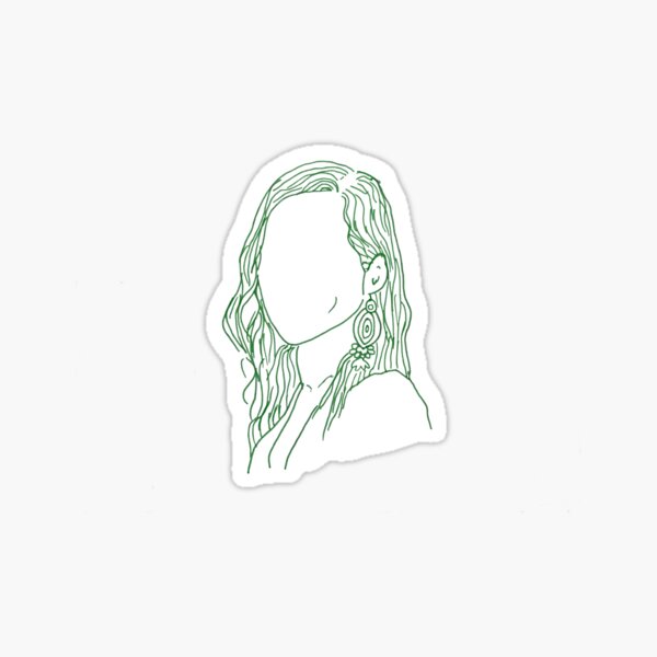 "Melanie Scrofano Outline" Sticker for Sale by dibbledabbles | Redbubble