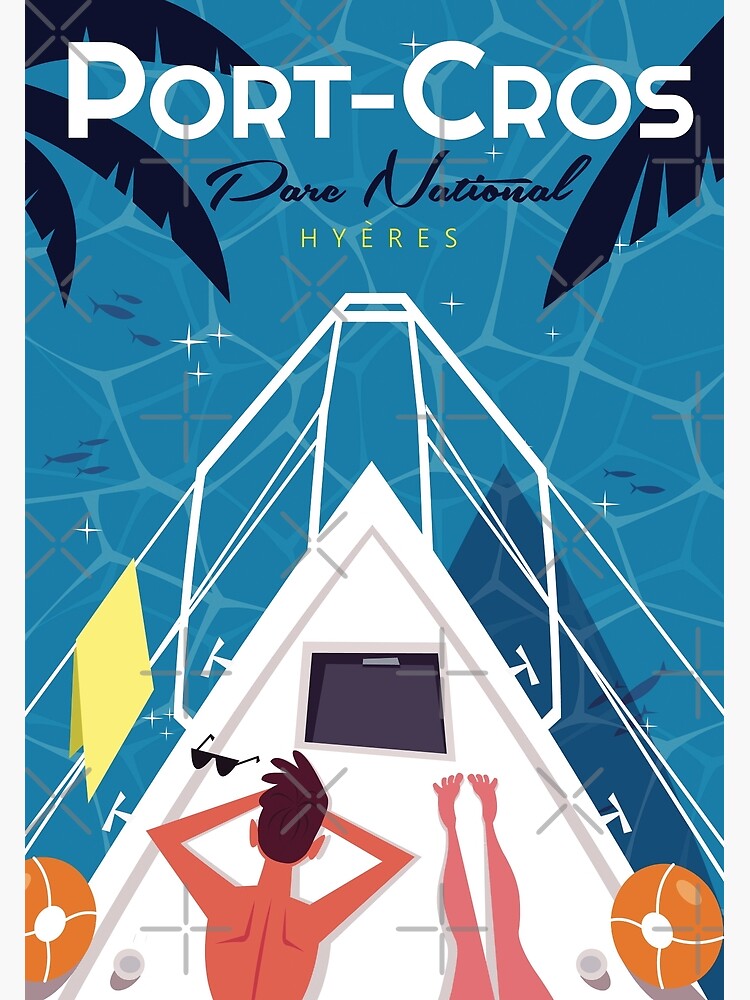 Poster « Affiche de Port Cros », par GAGodel | Redbubble