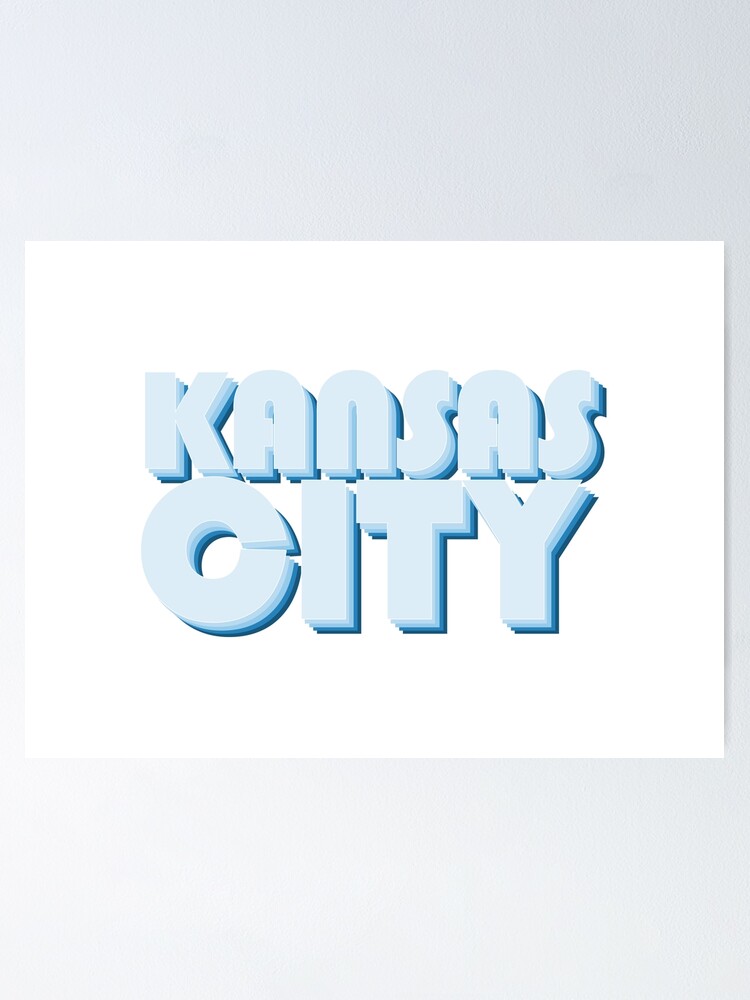"Light Blue Kansas City" Poster for Sale by astrass27 | Redbubble