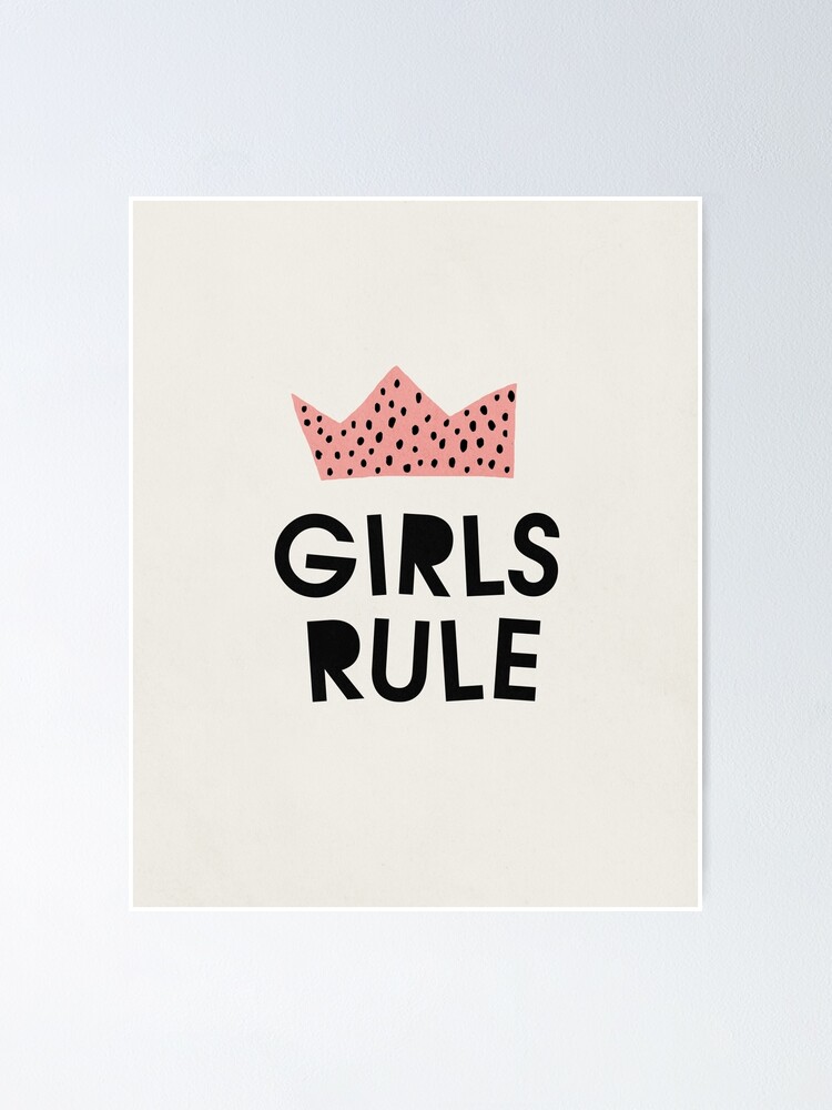 "Girls rule, Abstract, Mid century modern kids wall art, Nursery room ...