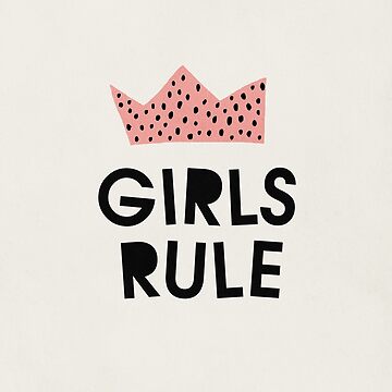 "Girls rule, Abstract, Mid century modern kids wall art, Nursery room ...