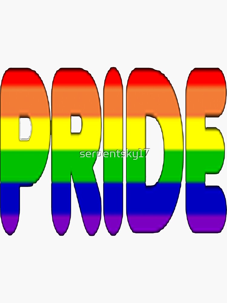 "Pride Bubble Leters" Sticker for Sale by serpentsky17 | Redbubble