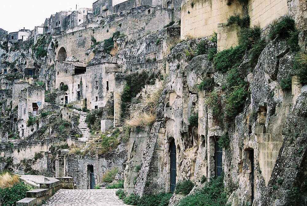 "Cave Dwellings of Matera, Italy" by Sandra Albin | Redbubble
